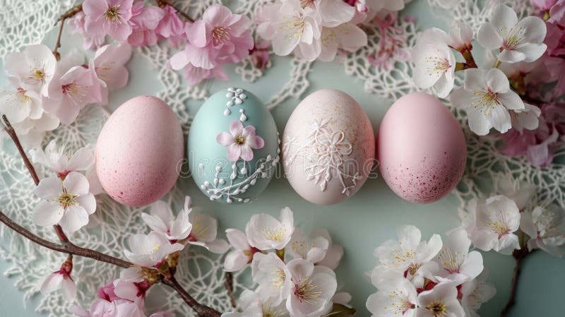 Pastel Eggs, Delicate Lace, and Dainty Florals Compose a Refined Spring ...