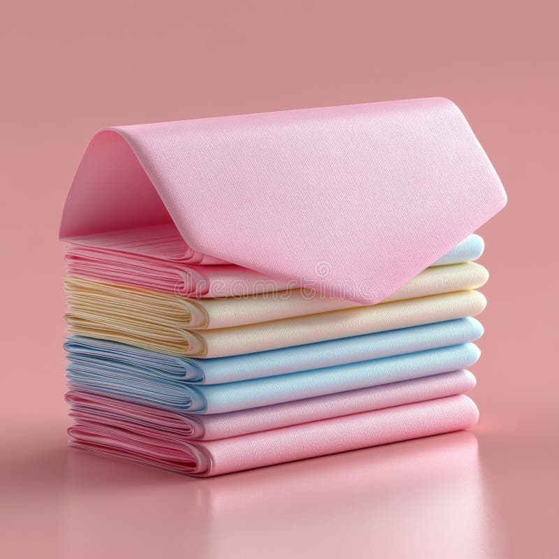 Pastel Envelope Stack stock illustration. Illustration of soft - 336872577