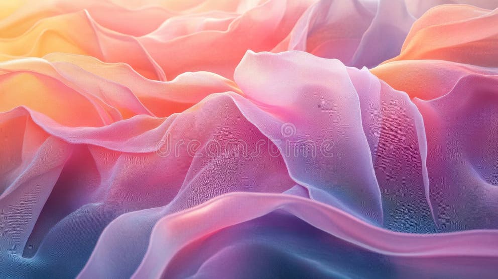 Pastel Fabric Draped in Soft Waves of Color Stock Illustration - Illustration of soft, delicate ...