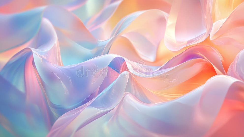 Pastel Fabric Texture: Soft Draped Silk with Iridescent Shimmer Stock ...