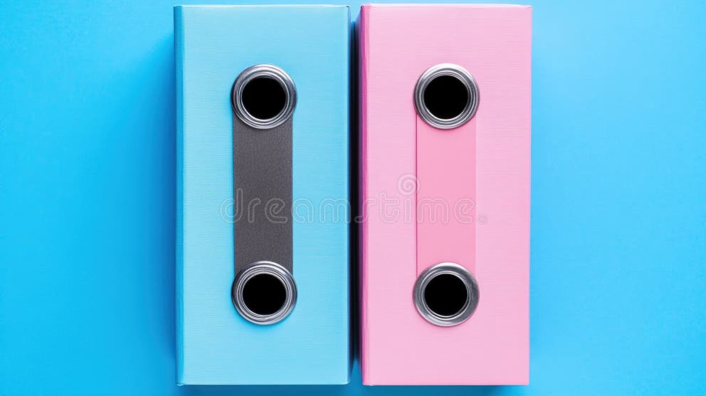 Pastel File Boxes on Blue Background, Storage Stock Image - Image of ...