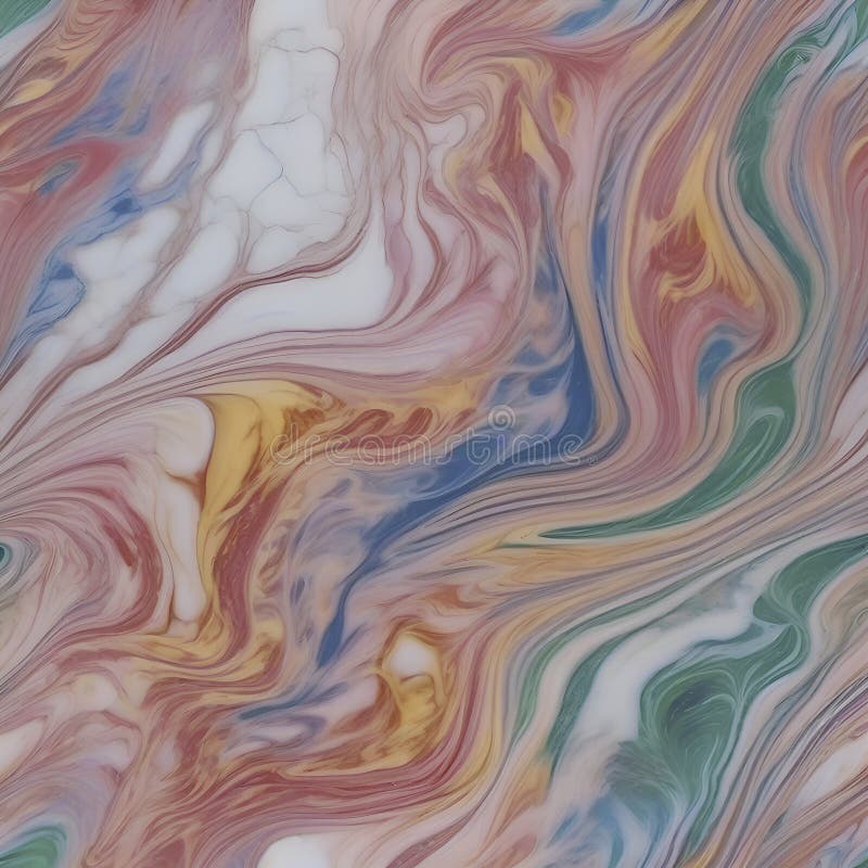 Pastel Fire Pattern on Marble. AI-Generated. Stock Illustration ...