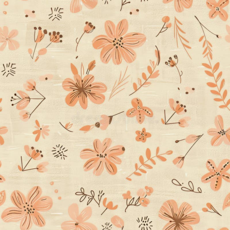 Pastel Floral Pattern Background with Delicate Blooms Stock Photo ...