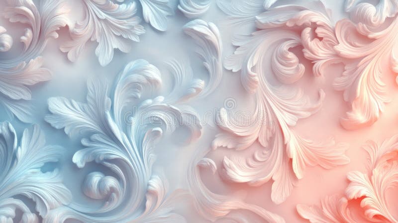 Pastel Floral Relief Texture Background Stock Illustration ...