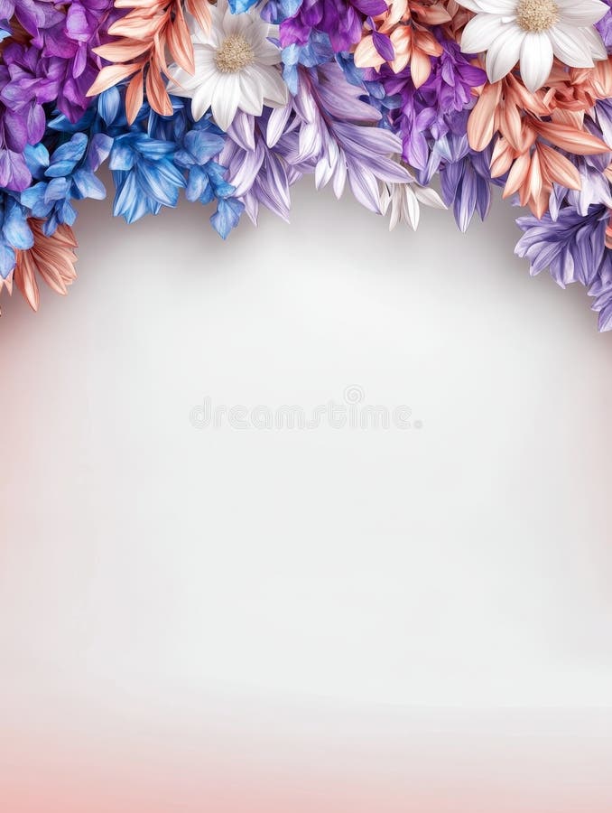 Pastel Flower Border Frame Soft Pastel Flowers Create a Beautiful ...
