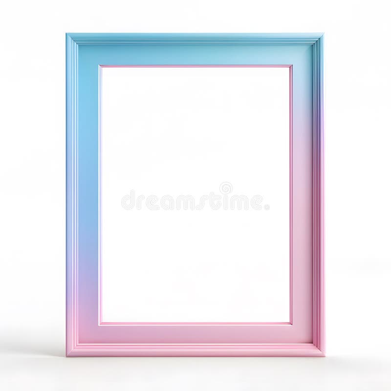 Pastel Frame Ombre Style with White Background. Stock Illustration ...