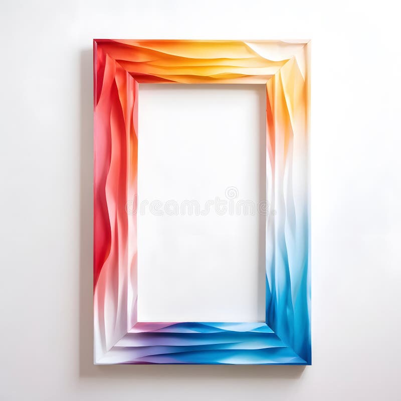 Pastel Frame Ombre Style with White Background Stock Illustration ...