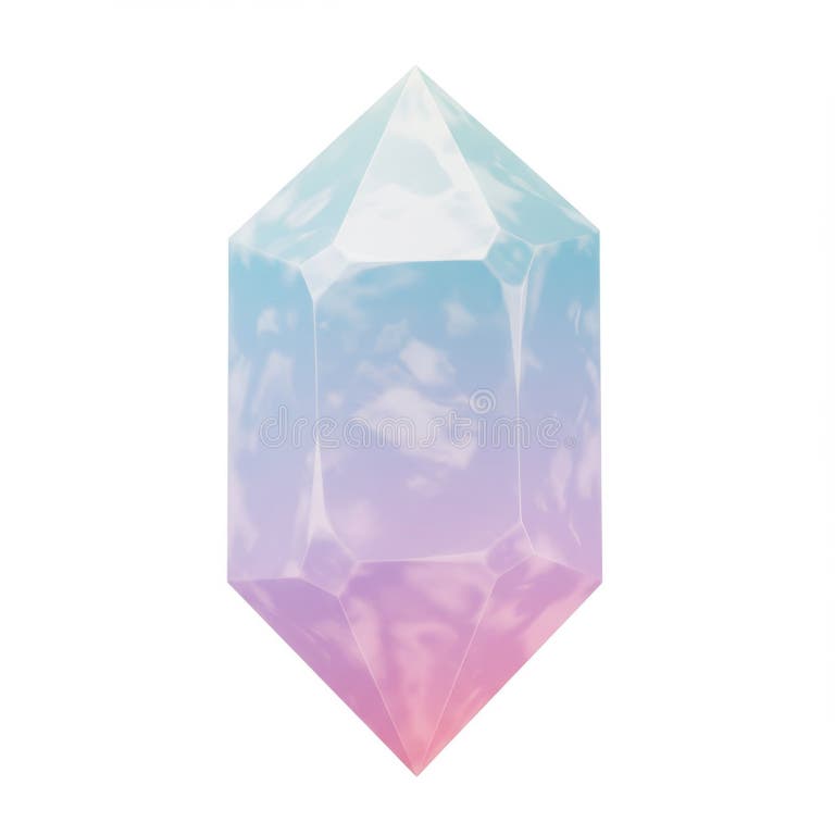 Pastel Gemstone with Gradient Colors Stock Illustration - Illustration ...