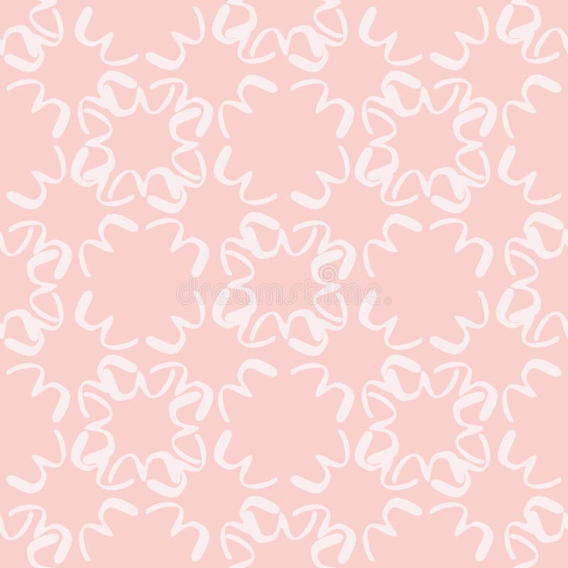 Pastel Geometric Pattern in Light Pink Tones. White Repeating Elements ...