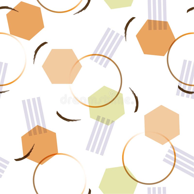 Pastel of Geometric Shape Mix with Hand Brush Stroke Background ...