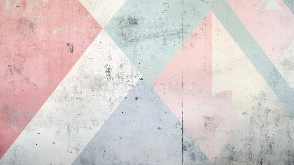 Pastel Geometric Triangle Wall Texture Background Stock Illustration ...