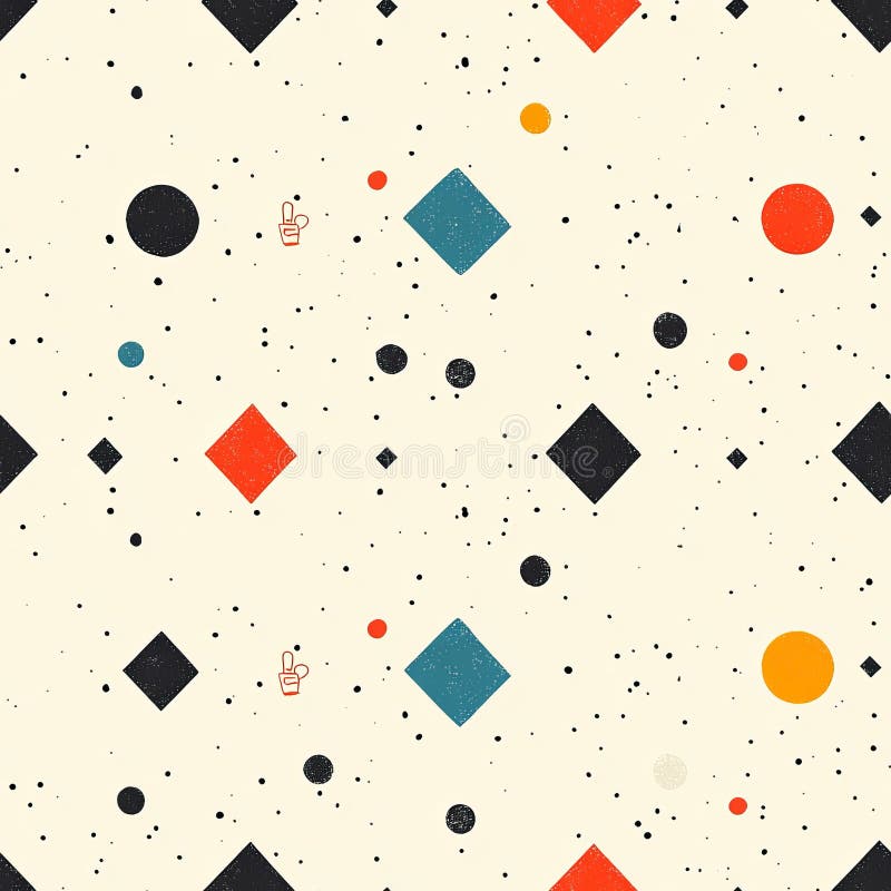 Pastel Geometry: Seamless Stationery Pattern Stock Illustration ...