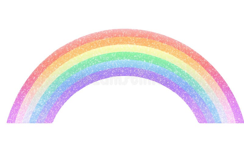 Pastel Glitter Rainbow Arc - Isolated on White Stock Image ...