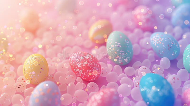 Pastel Gradient Background with Subtle Easter Egg Silhouettes Scattered ...