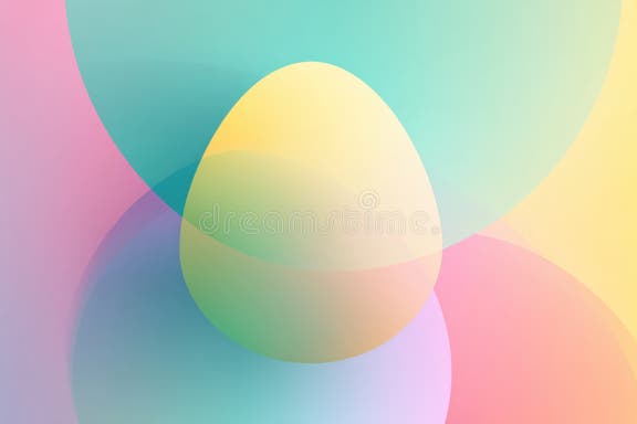 Pastel Gradient Background with Transparent Egg Shape on Soft Color ...