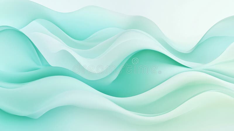 A Pastel Gradient of Light Blue and Mint Green, with Smooth Liquid ...