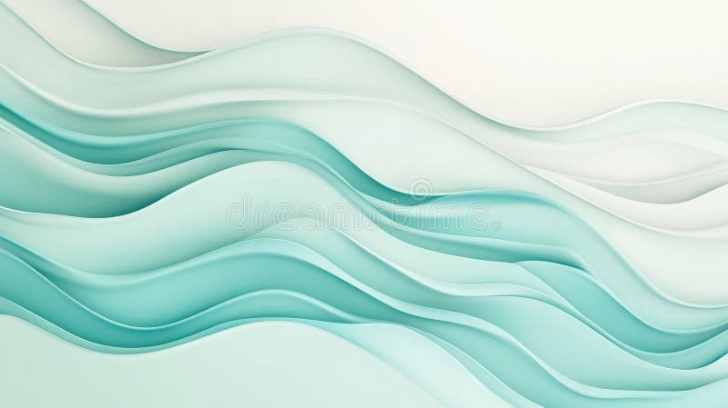 A Pastel Gradient of Light Blue and Mint Green, with Smooth Liquid ...