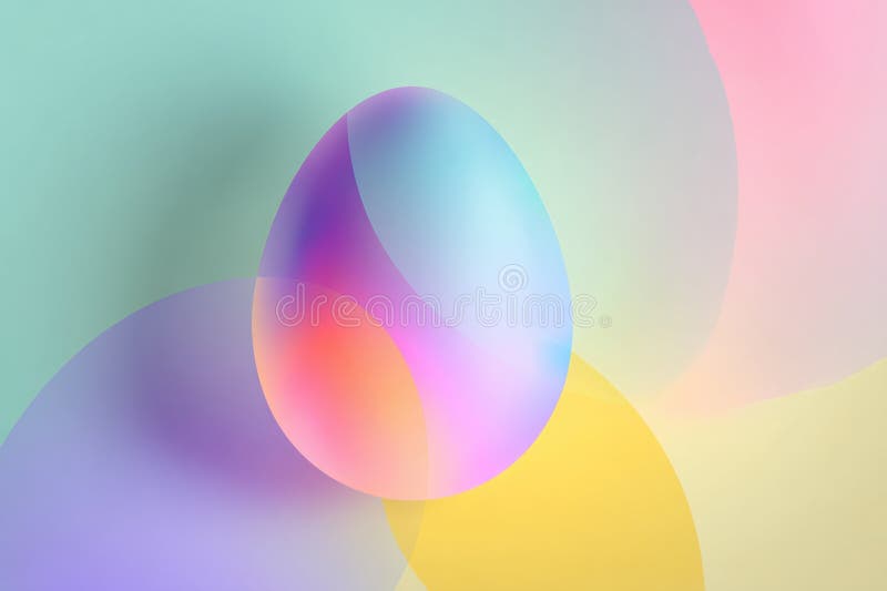 Pastel Gradient Overlay with Transparent Egg Shape Creates a Soft and ...