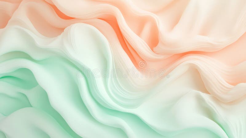 A Pastel Gradient of Pale Peach and Mint Green, with Smooth Liquid ...