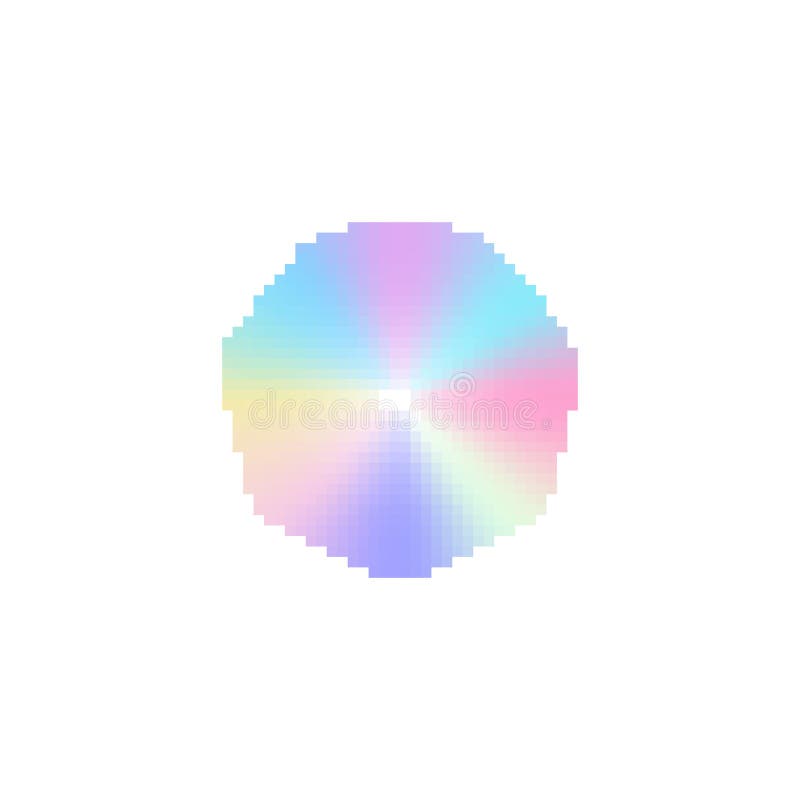 Pastel Gradient Pixel Art Circle. Pixelated Gradient Circle with Soft Pastel Colors Blending ...