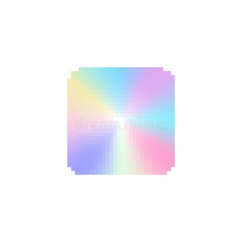 Pastel Gradient Pixel Art Square. Pixelated Gradient Square with Soft ...