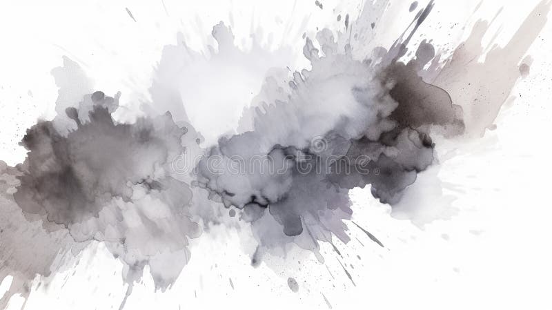 Pastel Gray Watercolor Splash, on a White Background Stock Photo ...