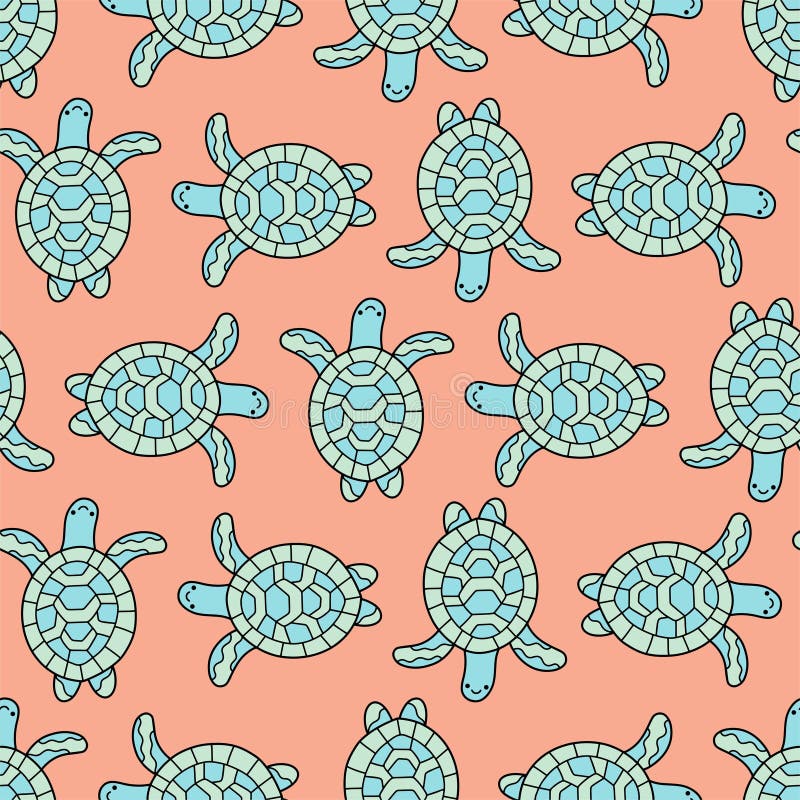 Turtle Pastel Pattern Stock Illustrations – 220 Turtle Pastel Pattern ...