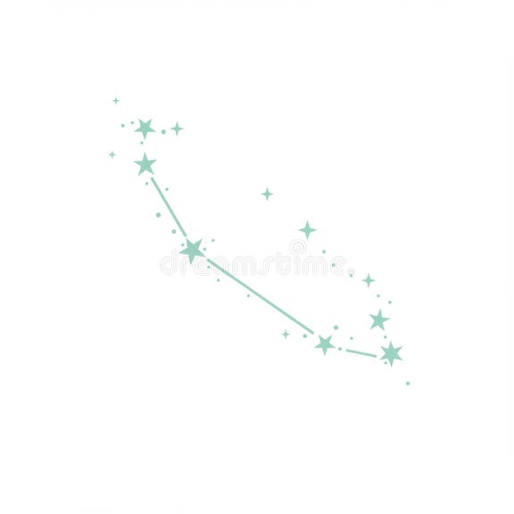 Pastel Green Constellation Pattern on White Background Stock ...