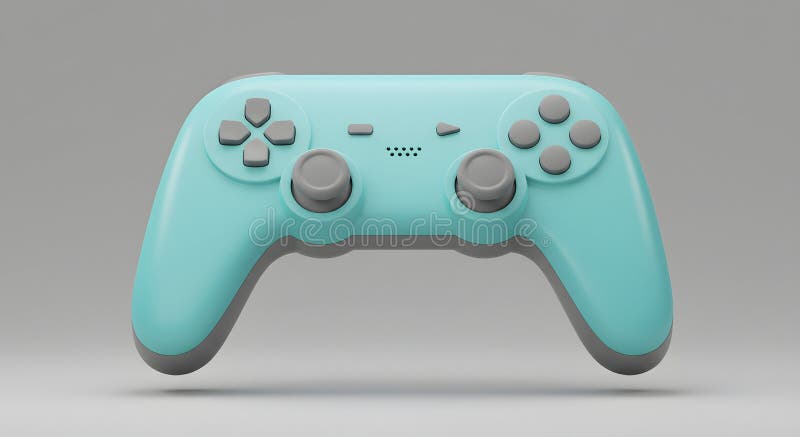 Pastel Green Wireless Gamepad Controller for Gaming Stock Illustration ...