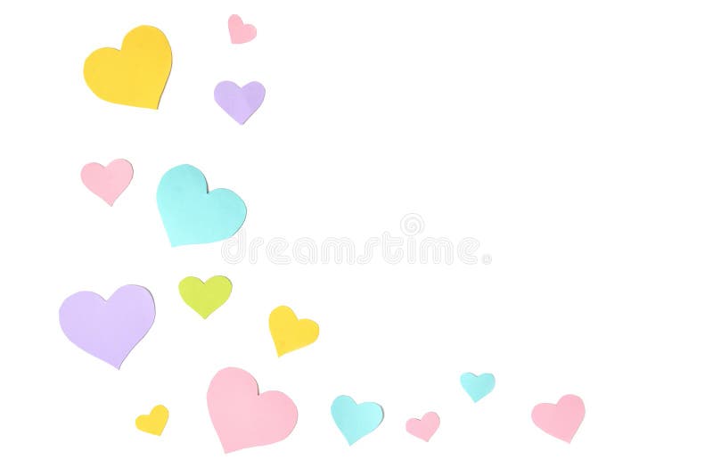 Pastel Heart Shape Paper Cut Background Stock Image - Image of ...