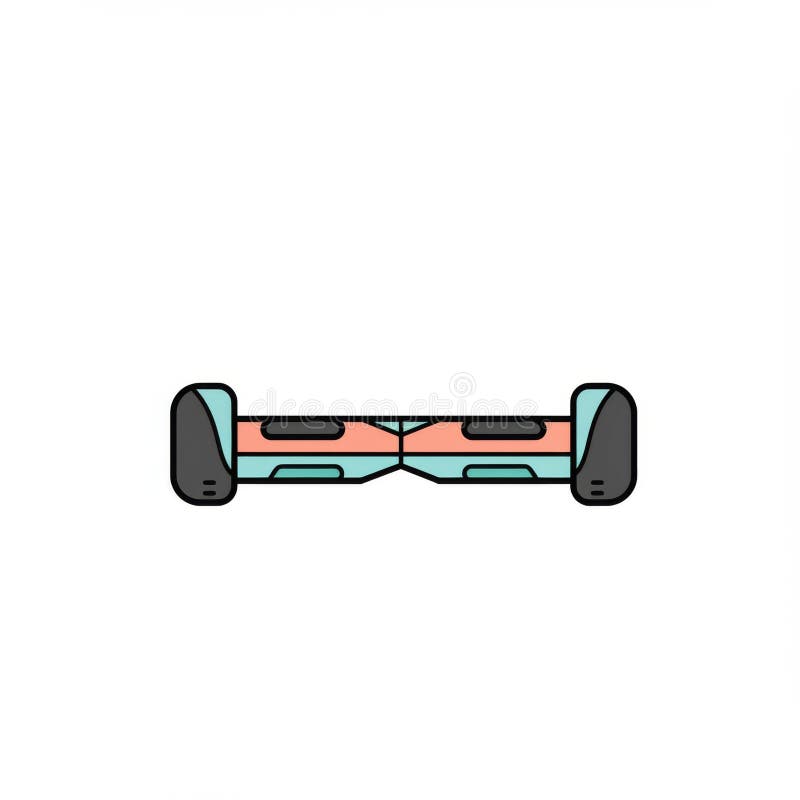 Pastel Hoverboard Illustration Stock Illustration - Illustration of colors, platform: 380170173