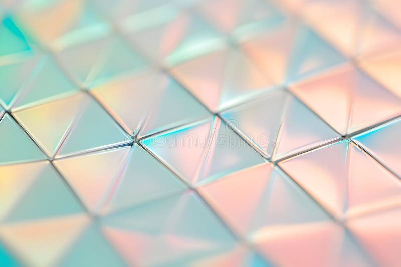 Pastel Iridescent Geometric Pattern with Triangular Prism Design Stock ...