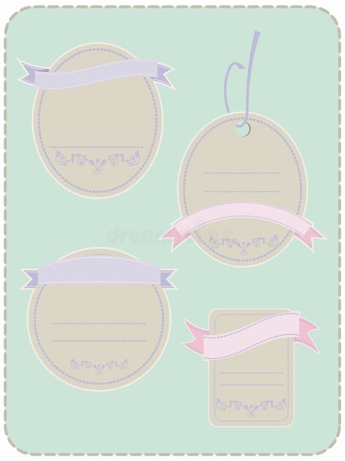 Pastel labels stock illustration. Illustration of scrapbook - 4856912