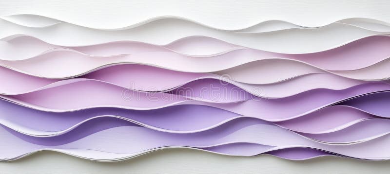 Pastel Lavender Paper Wave Patterns, Abstract Textured Design, Art ...