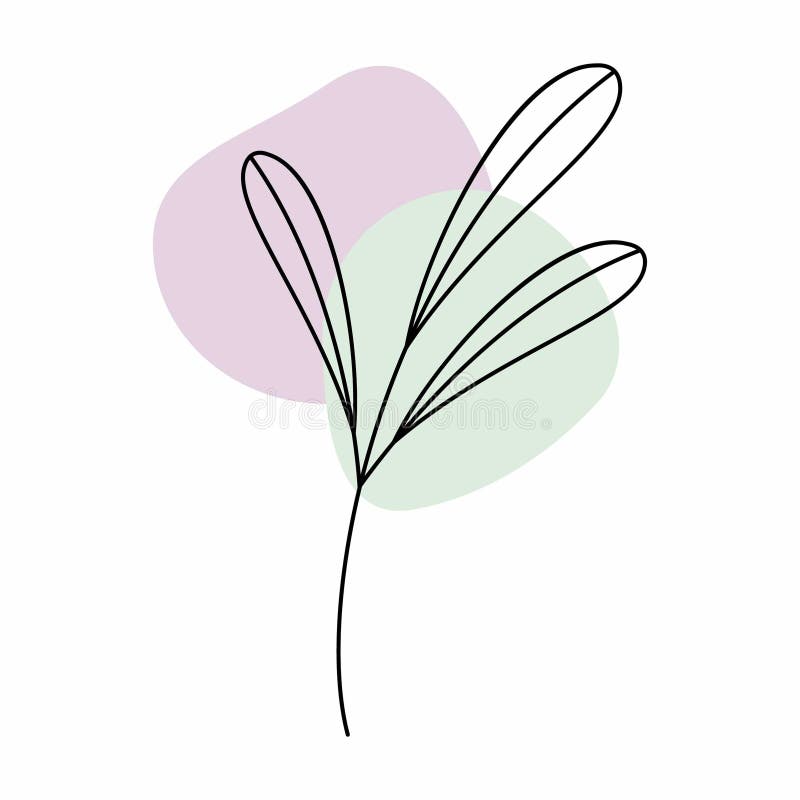 Pastel Leaves, Minimal, Vector Illustration, Decorative, Cute ...
