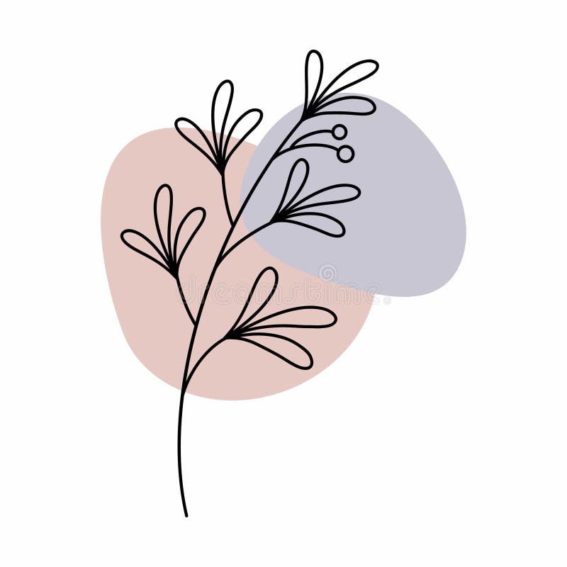Pastel Leaves, Minimal, Vector Illustration, Decorative, Cute ...