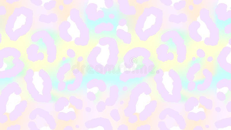 Pastel Leopard Seamless Pattern Desktop Wallpaper Stock Illustration ...
