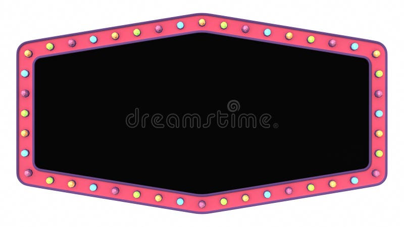 Pink Marquee Light Board Stock Illustrations – 166 Pink Marquee Light ...