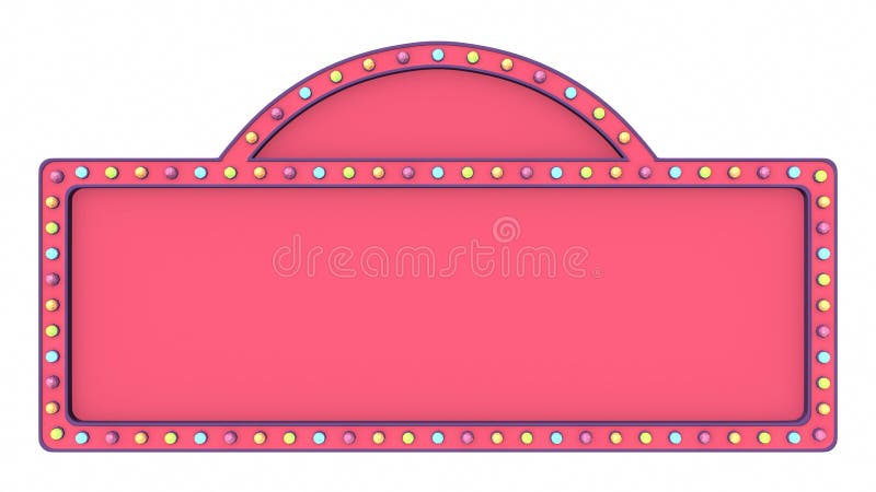 Pink Marquee Light Board Stock Illustrations – 158 Pink Marquee Light ...
