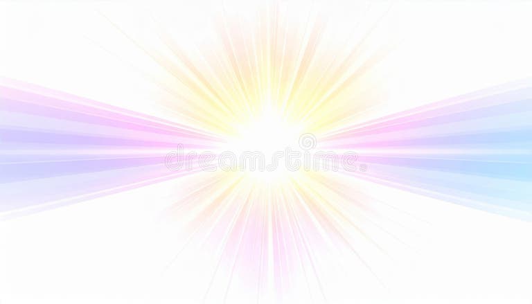 Pastel Light Burst with Radiant Rays on White Background Stock ...