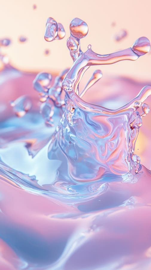 Pastel Liquid Splash and Gel Abstract Background Stock Illustration ...