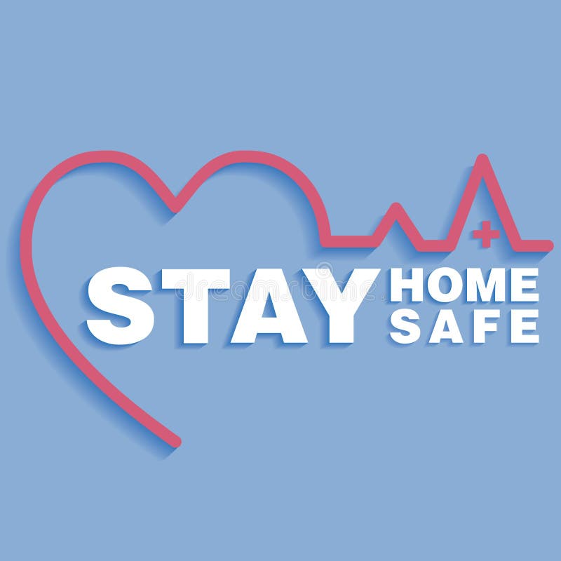 Pastel Logo STAY Safe Stay Home - Work from Home during COVID-19 Stock ...