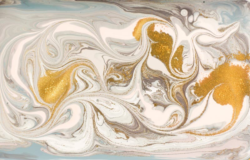 Pastel Marble Pattern with Golden Glitter. Abstract Liquid Background ...