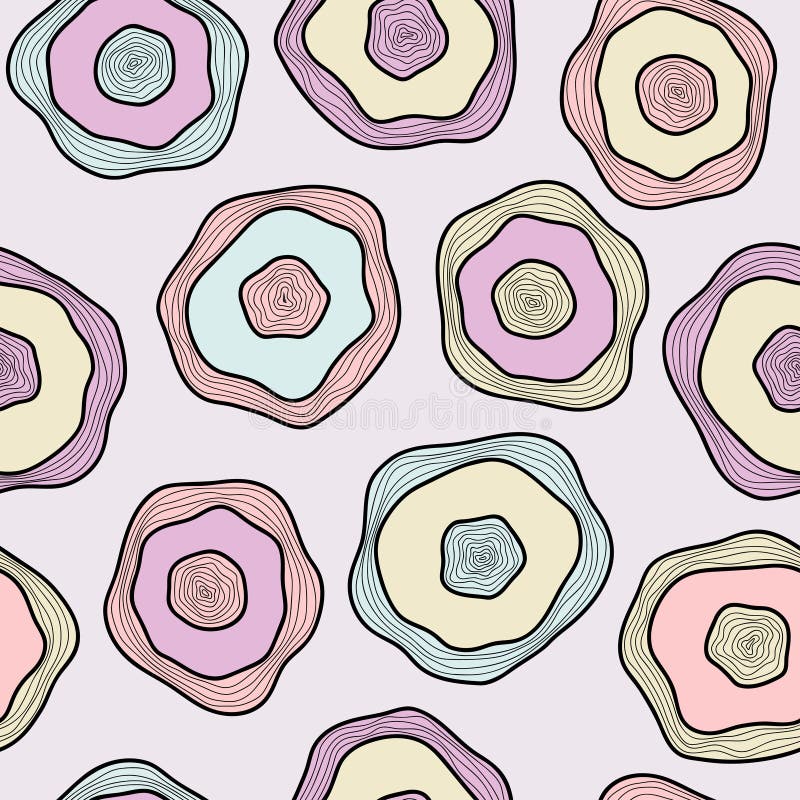 Pastel Messy Drops on Pink Background, Seamless Vector Pattern for ...
