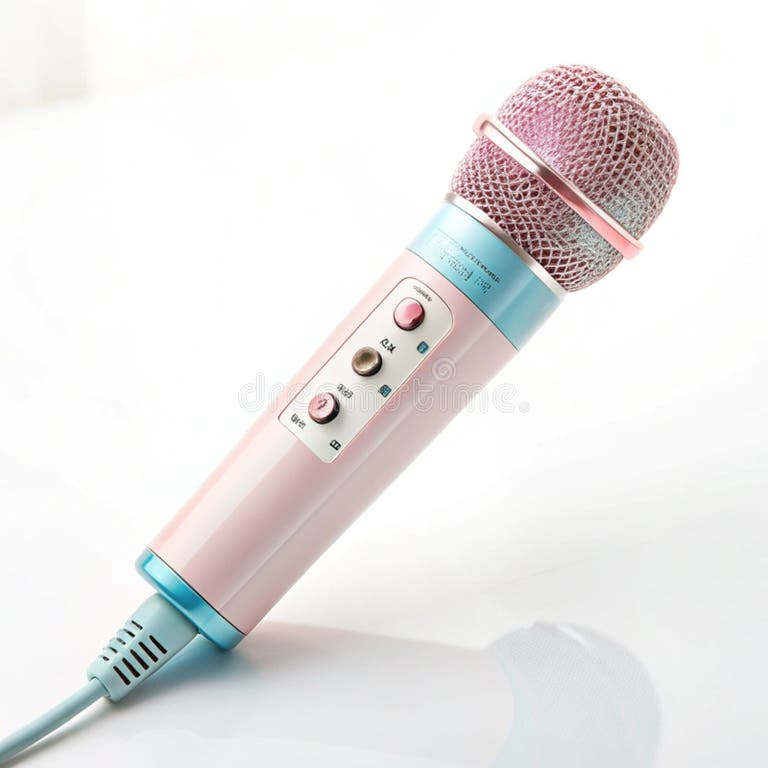 Pastel microphone stock illustration. Illustration of broadcasting ...