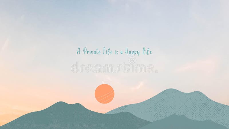Pastel Mountain Simple Quote Desktop Wallpaper Stock Illustration ...