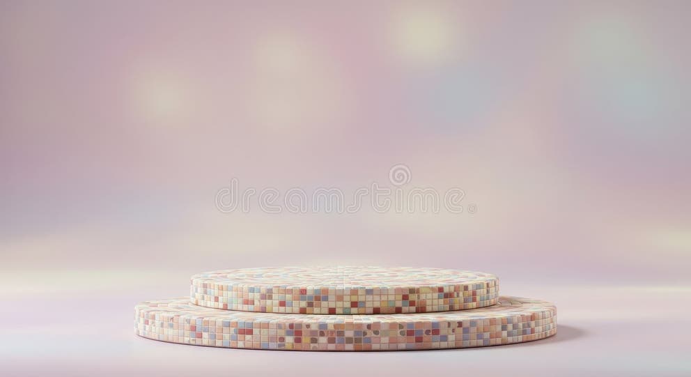 Pastel Multicolored Geometric Display Stand Stock Photo - Image of ...