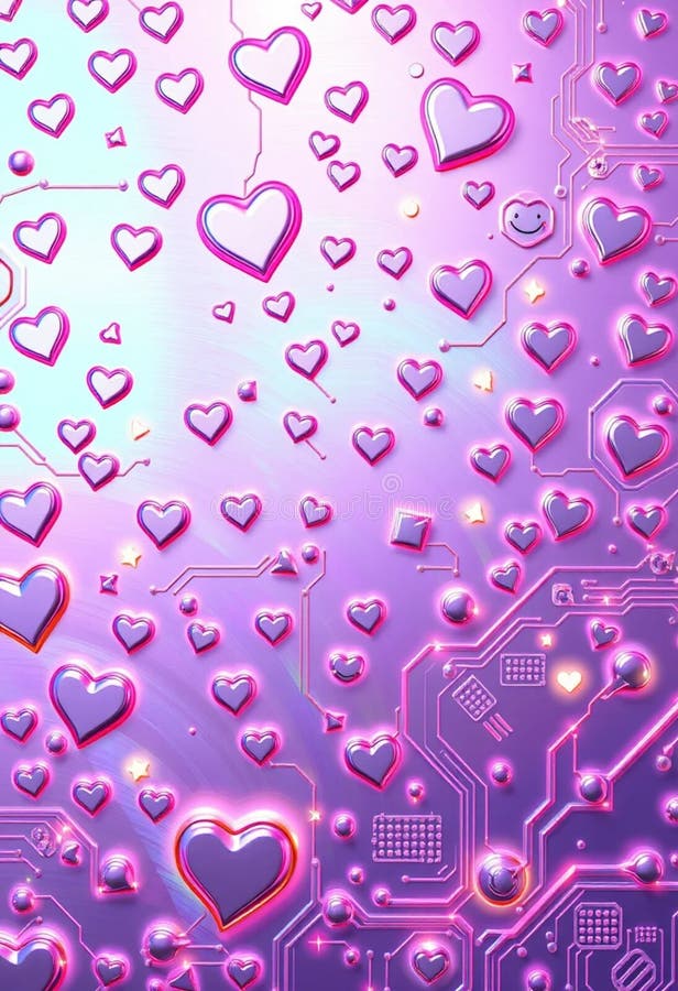 Cute Cyberpunk Abstract Background – Pastel Neon, Futuristic Glow, and ...