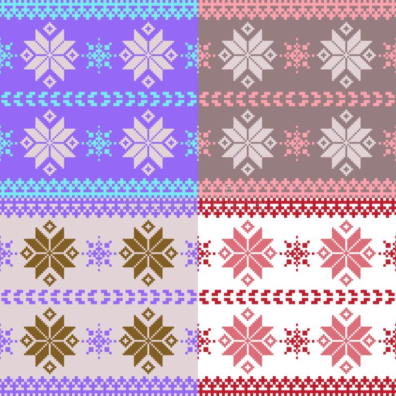 Nordic Knitted Seamless Pattern Stock Vector - Illustration of ...