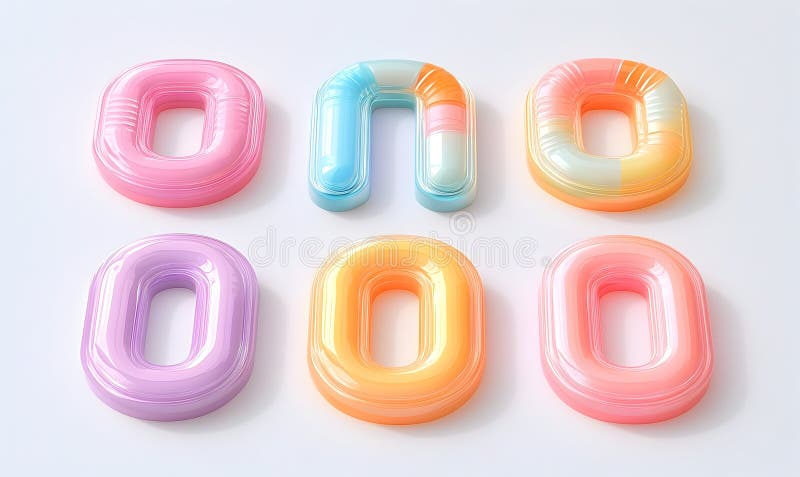 Pastel Number Zero Render stock illustration. Illustration of isolated ...